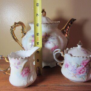 Lefton | Kitchen | Vintage Lefton China Heritage Garden Rose Tea Set ...